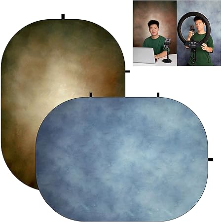 Amazon.com : Kate 5x6.5ft(1.5x2m) Collapsible Backdrop Grey Blue ...