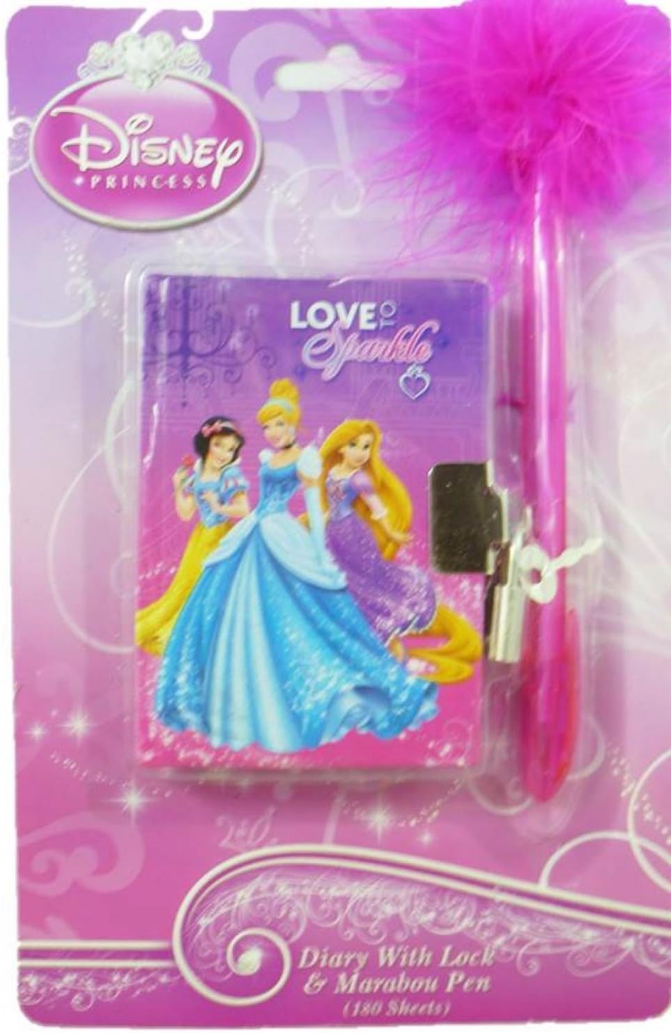 Amazon.com: Disney Princess Diary with Lock and Marabou Pen : Toys & Games