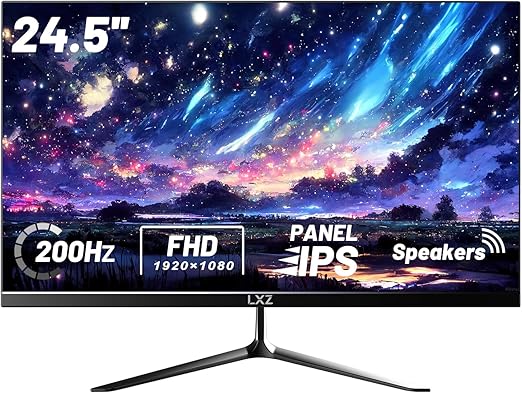 Amazon.com: LXZ Gaming Monitor 24.5 inch, 200hz Monitor FHD 1080P ...