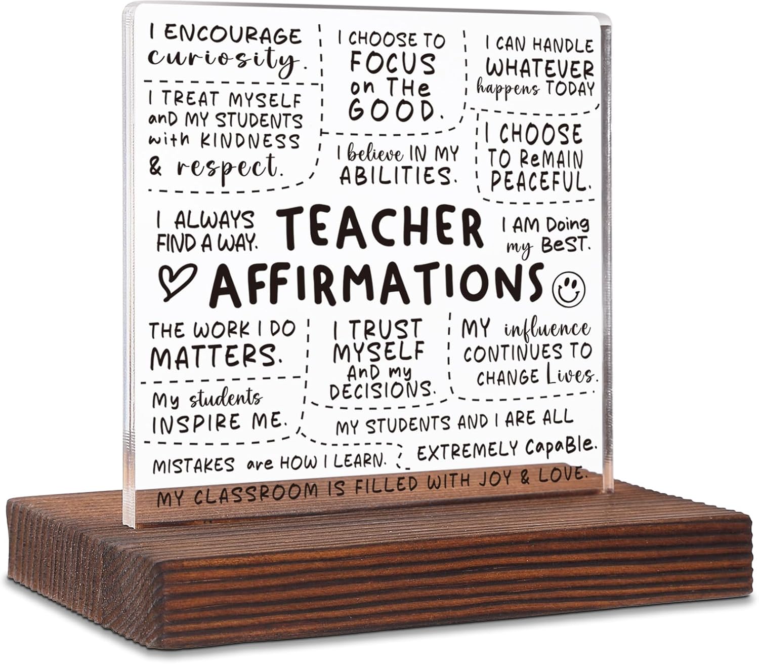 Amazon.com: Funny Teacher Daily Affirmations Office Work Signs, Daily ...
