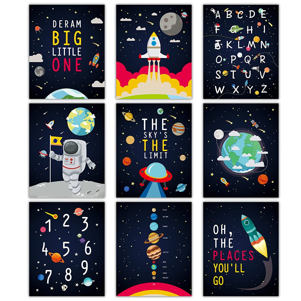 Buy HPNIUB Outer Space Art Print Set Of 9 8 X10 Inspirational Quotes