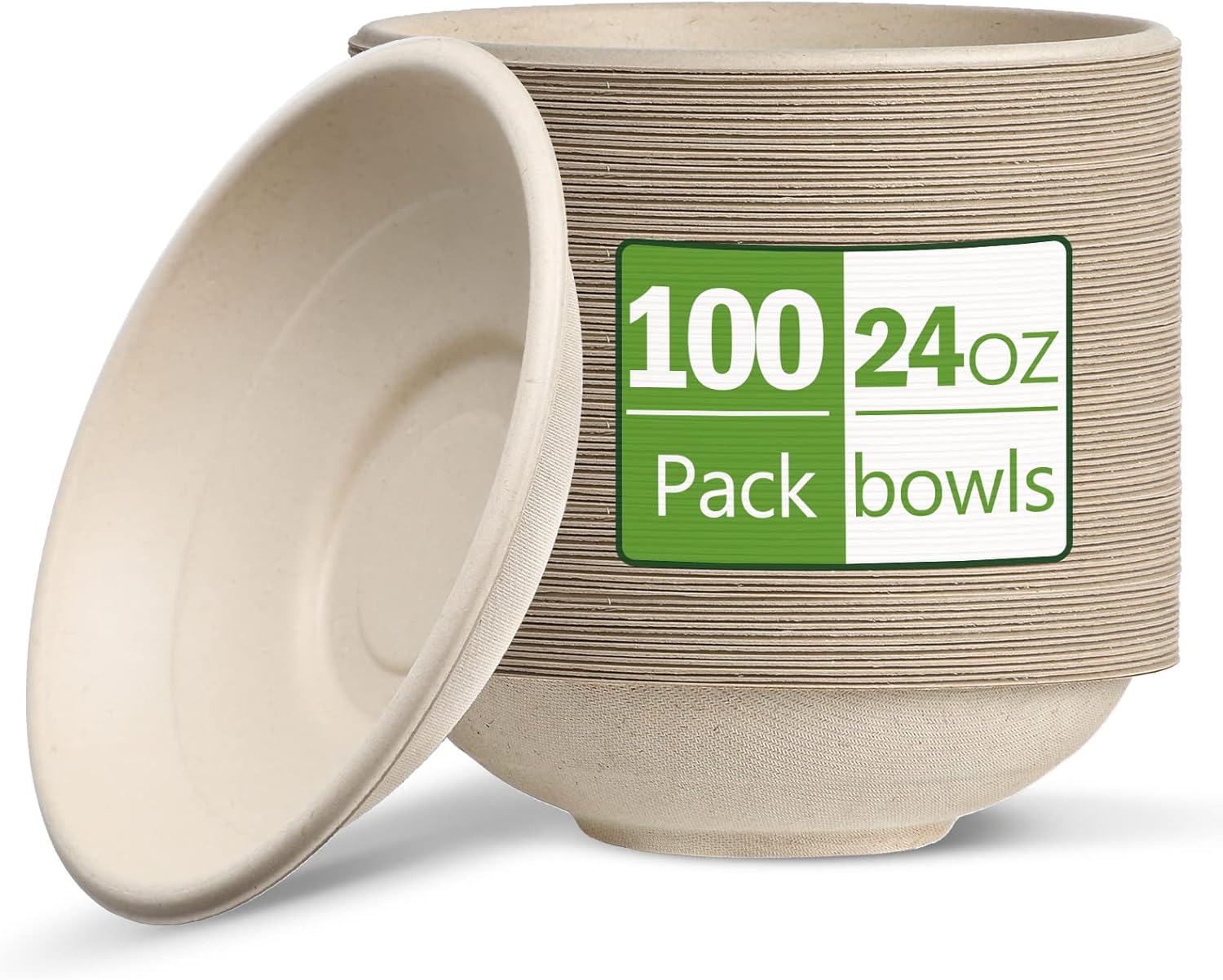 Amazon.com: 24oz Disposable Bowls, 100 Pack Large Paper Bowls ...