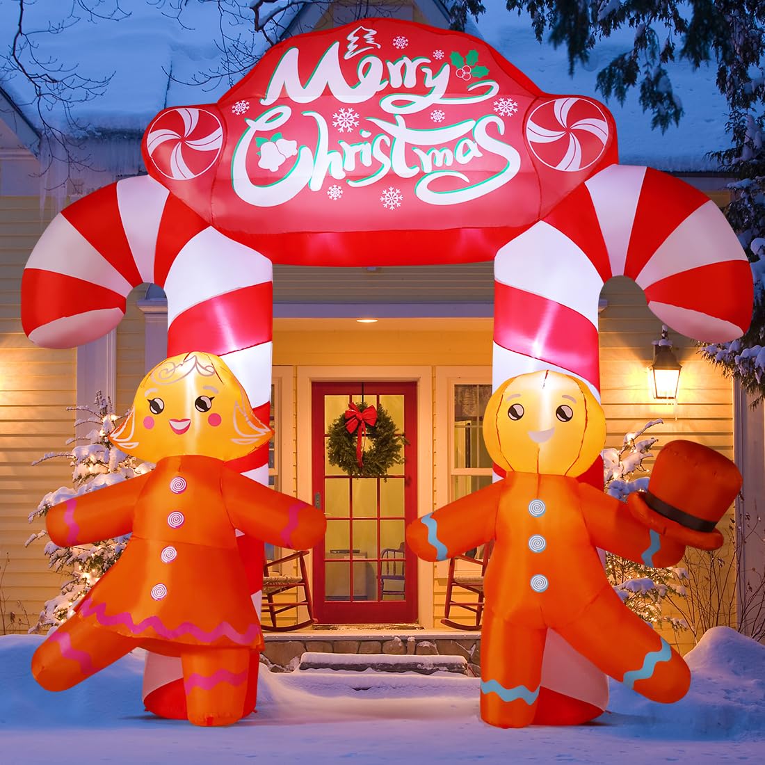 Amazon.com: GOOSH 9.6 FT Christmas Inflatables Archway Outdoor ...