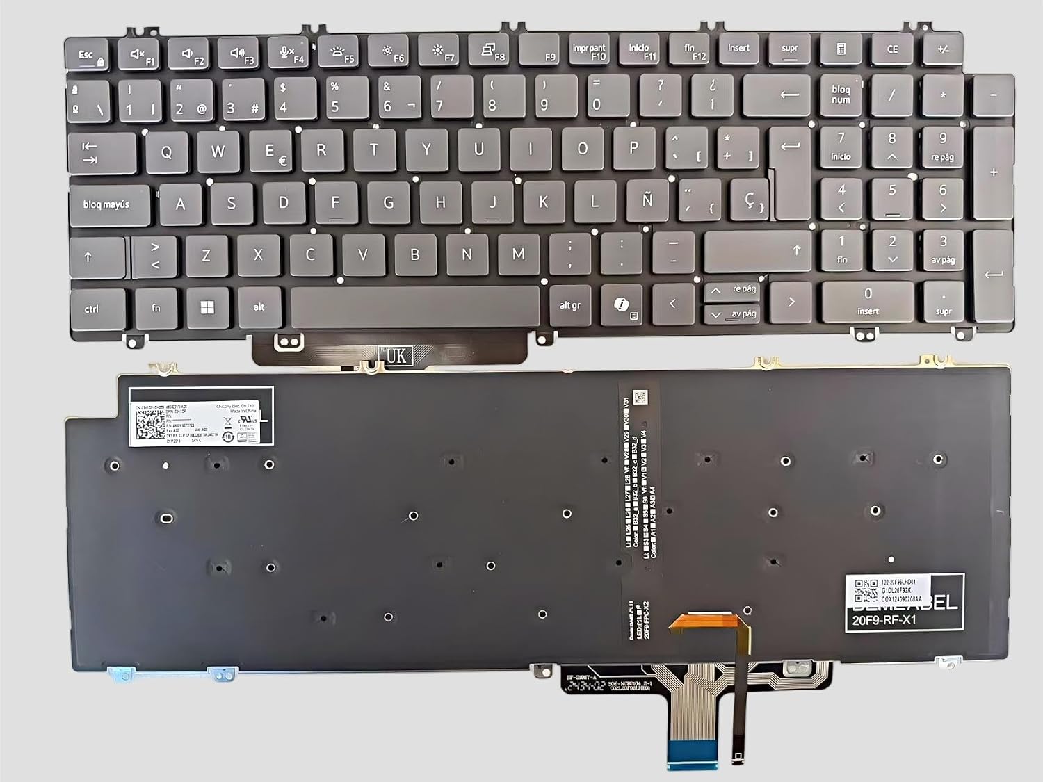 Amazon.com: Laptop Replacement Latin Spanish Keyboard for Dell Latitude ...