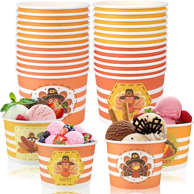 Amazon.com : HOWAF 24pcs Thanksgiving Party Treat Snack Cups, Happy ...