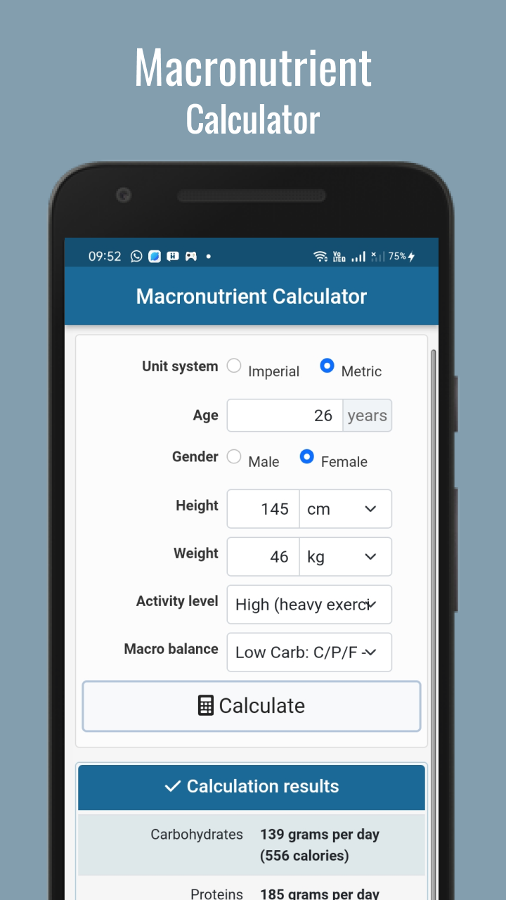 Macronutrient Calculator - App on Amazon Appstore