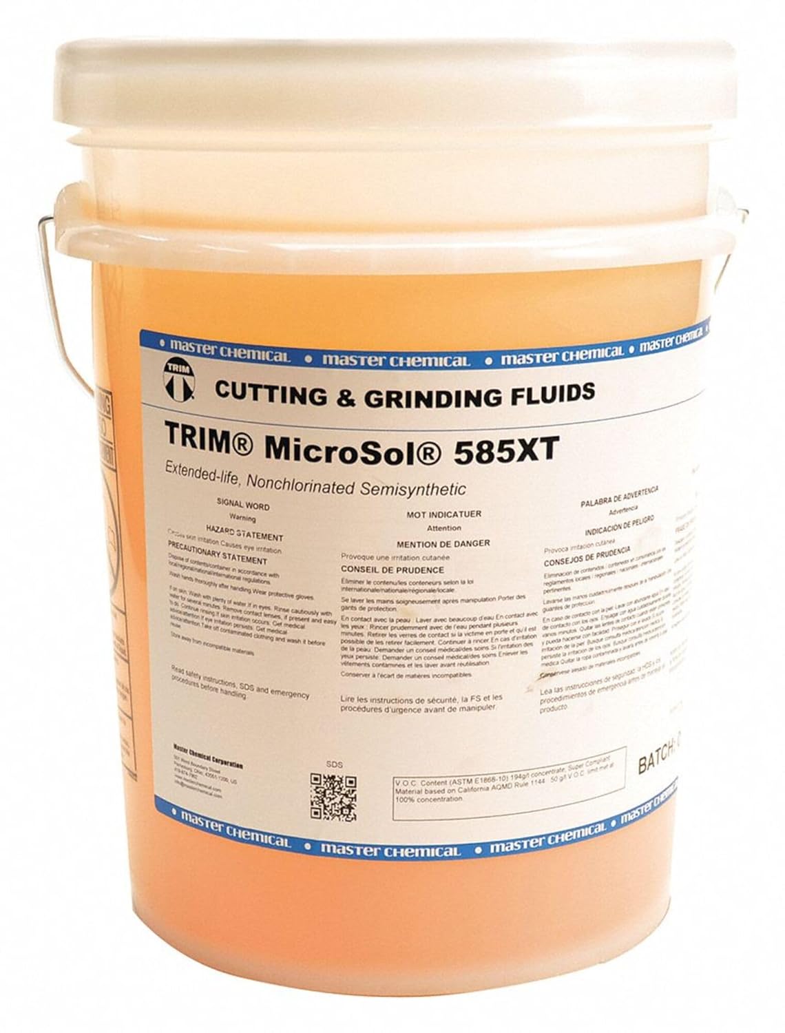 TRIM Cutting & Grinding Fluids MS585XT/5 MicroSol 585XT Nonchlorinated ...
