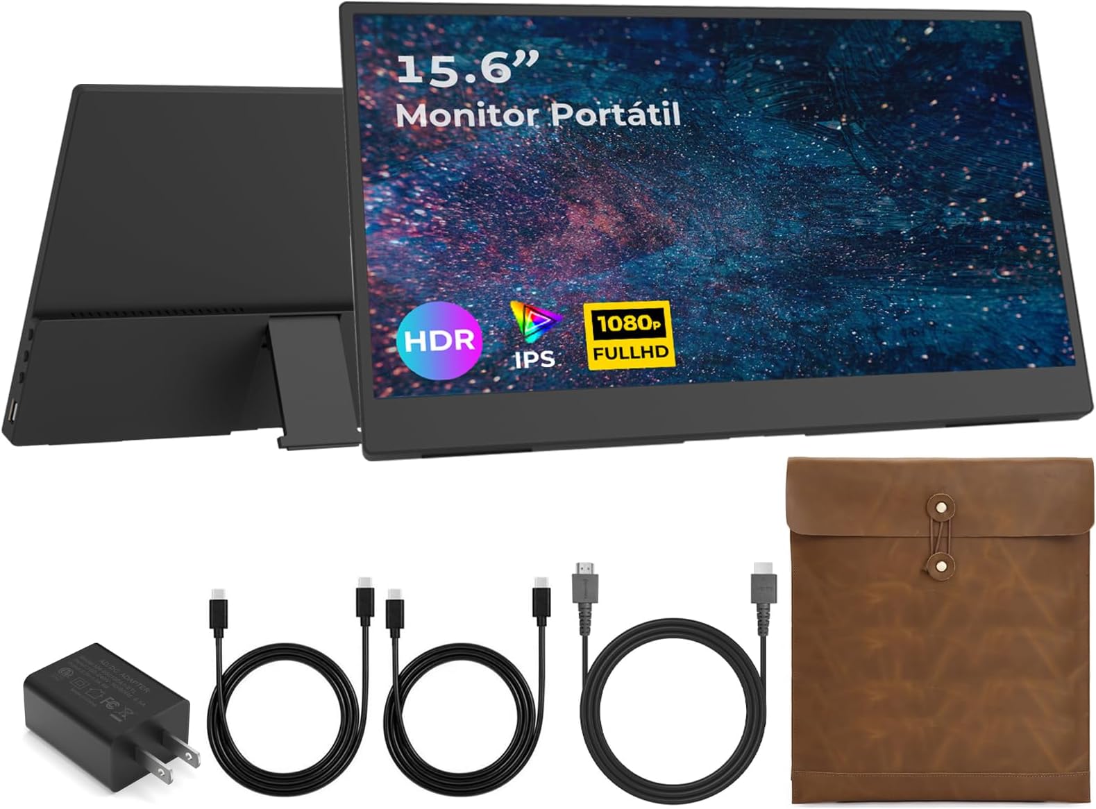 ARZOPA Monitor Portátil 15.6'' FHD 1080P Kickstand Monitor Portátil IPS ...