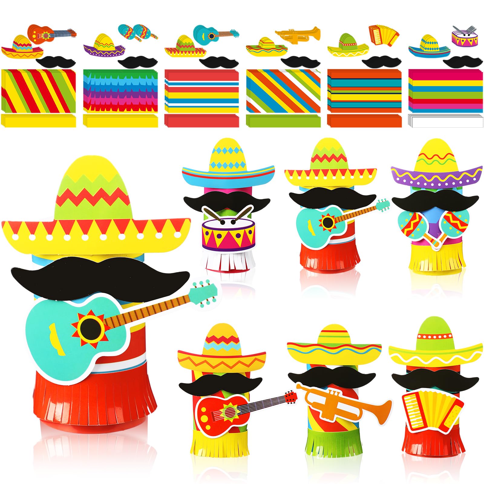 Sabary 24 Sets Mexican Fiesta Themed Craft Kit for Kids DIY Tube ...