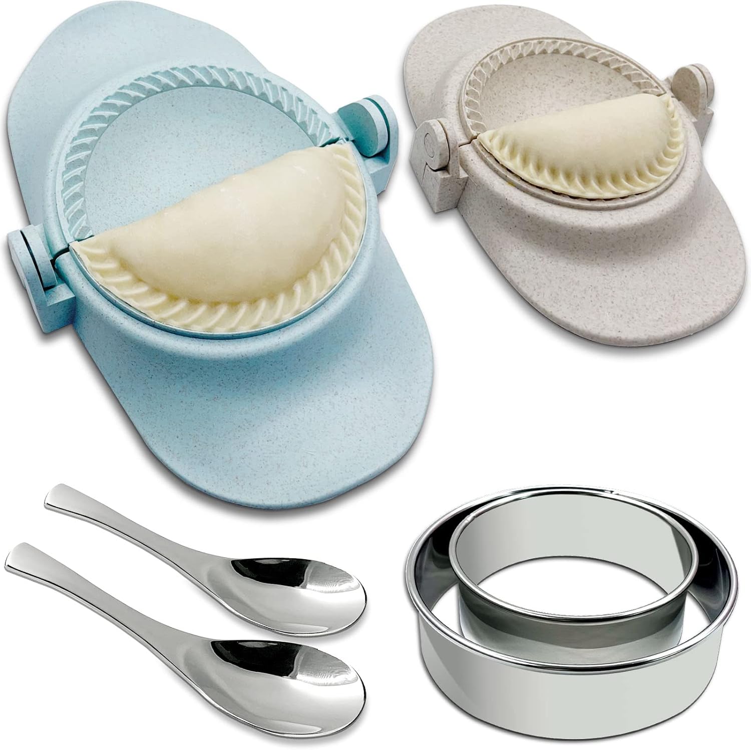 Amazon.com: 3.1in Dumpling Maker & 4.2in Empanada Maker Press Set ...