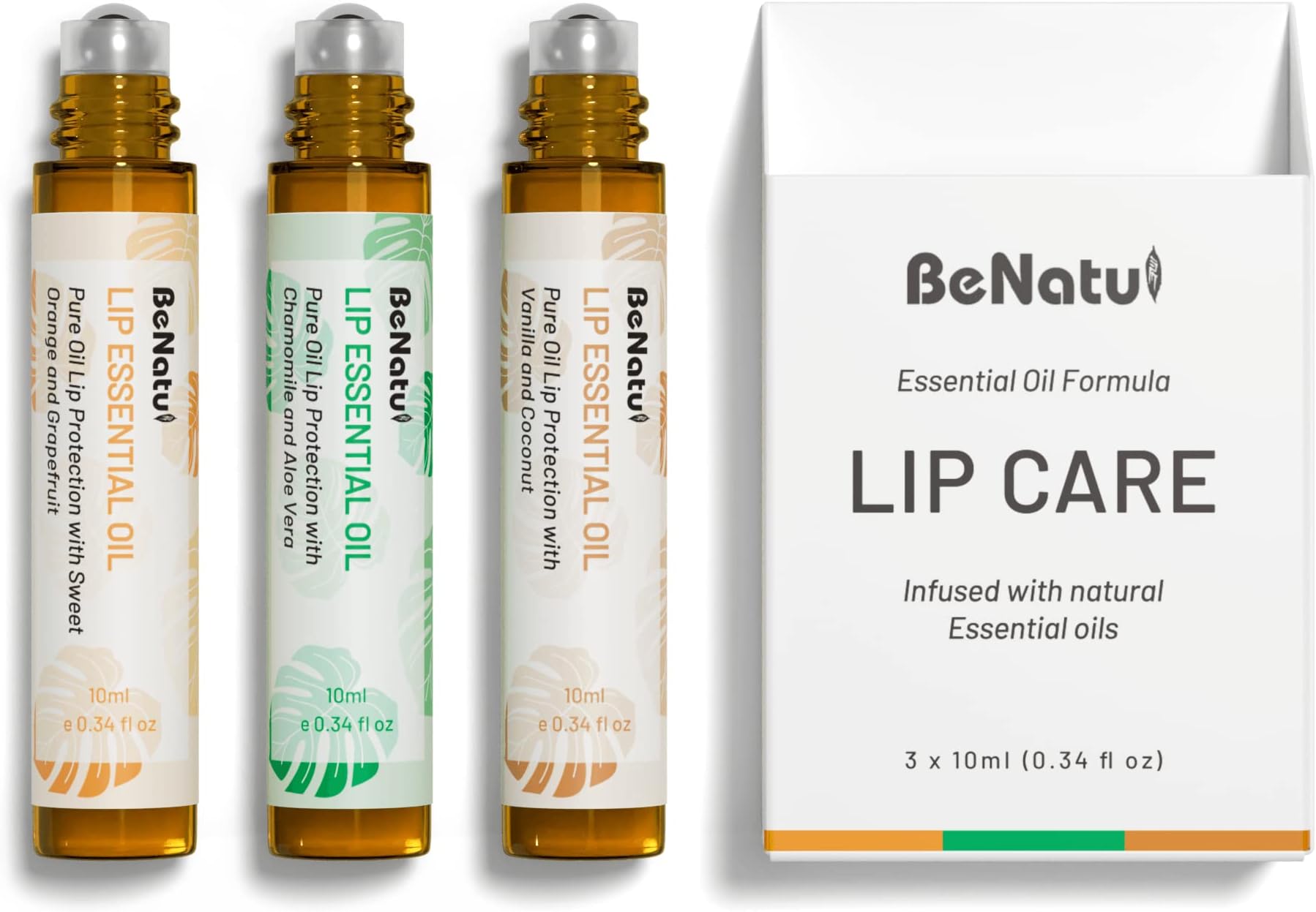 Amazon.com : Benatu Lip Essential Oils Set with Vitamin E, Non-sticky ...