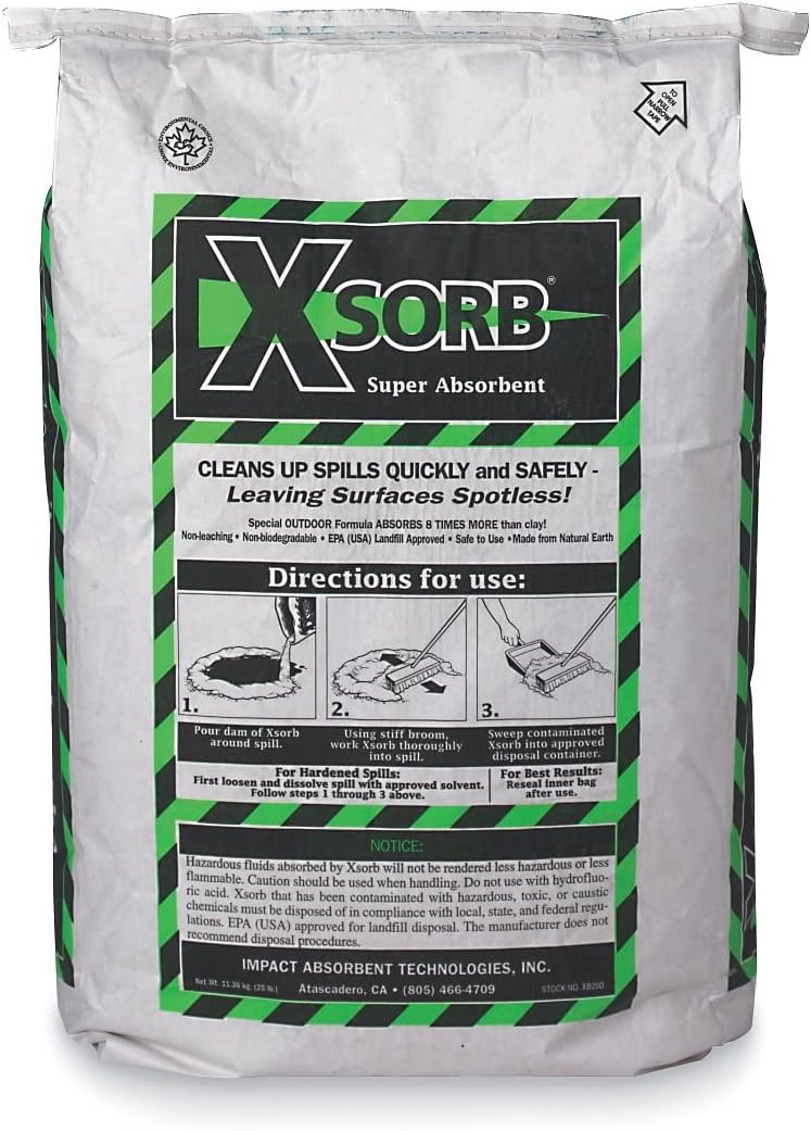 Amazon.com: XSORB XB25D Universal Absorbent 25 lb. Bag WLM : Industrial ...