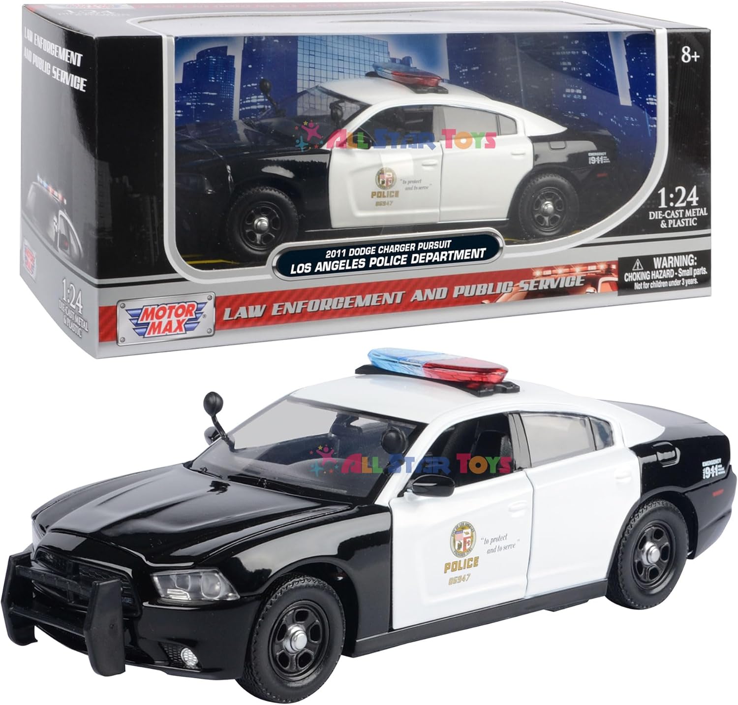 Motormax 2011 Dodge Charger Police Pursuit LAPD Los Angeles Police ...