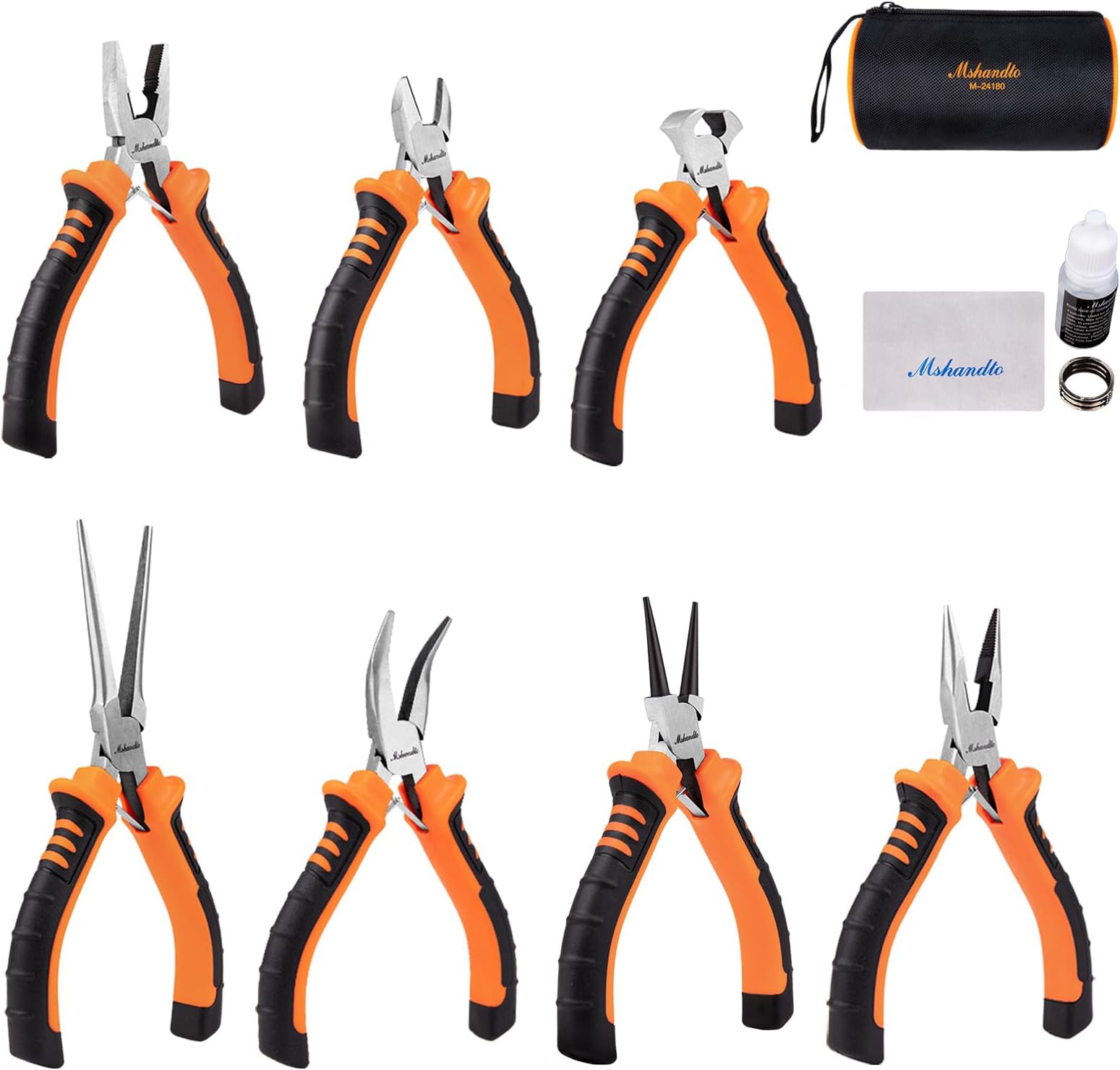 Amazon.com: MFBJXC 8pc 4.5" Mini Pliers Set - Long, Diagonal, End ...