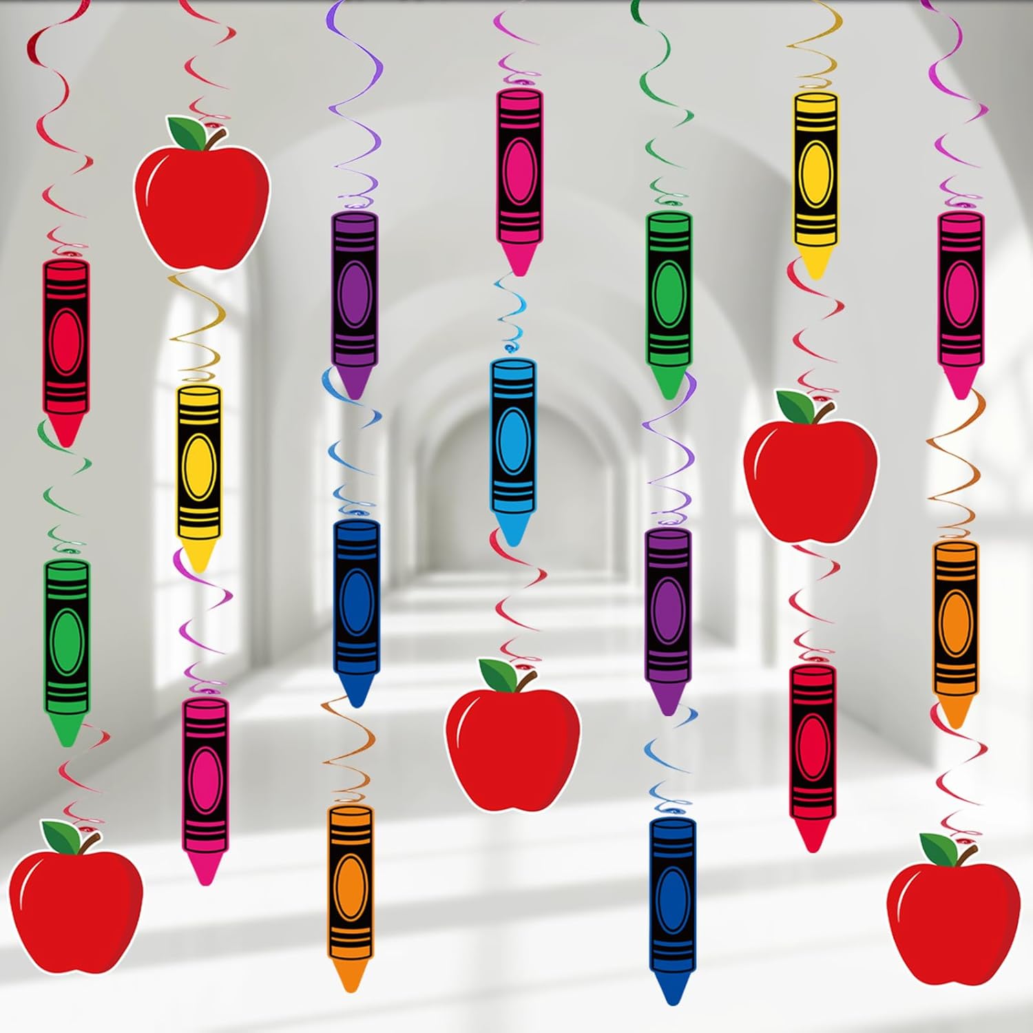 Amazon.com: 36 Pcs Back To School Hanging Swirls Decorations Colorful ...