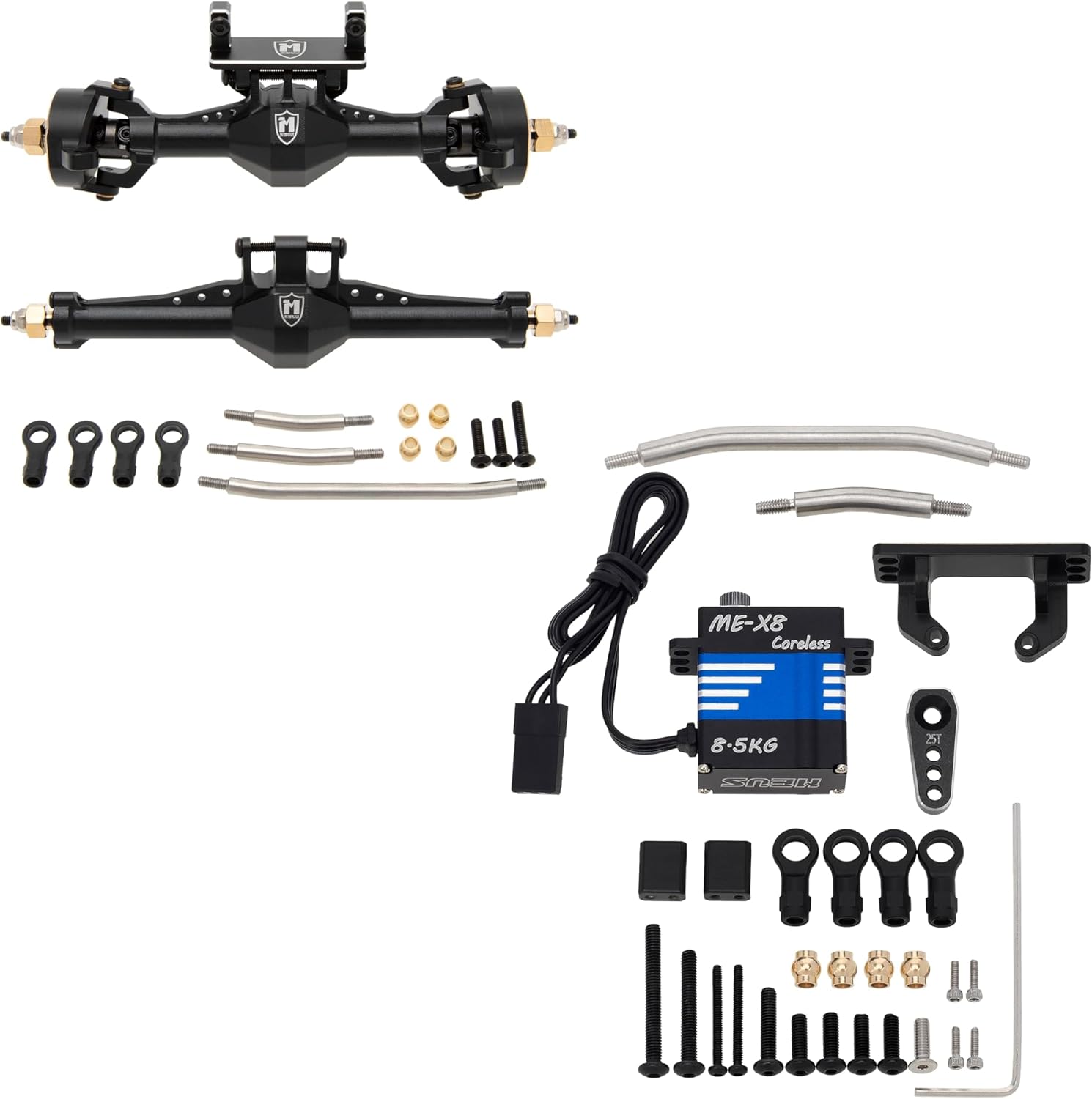 Amazon.com: MEUS TRX4M Isokinetic Axles Kit Black + 8.5KG Micro Servo ...