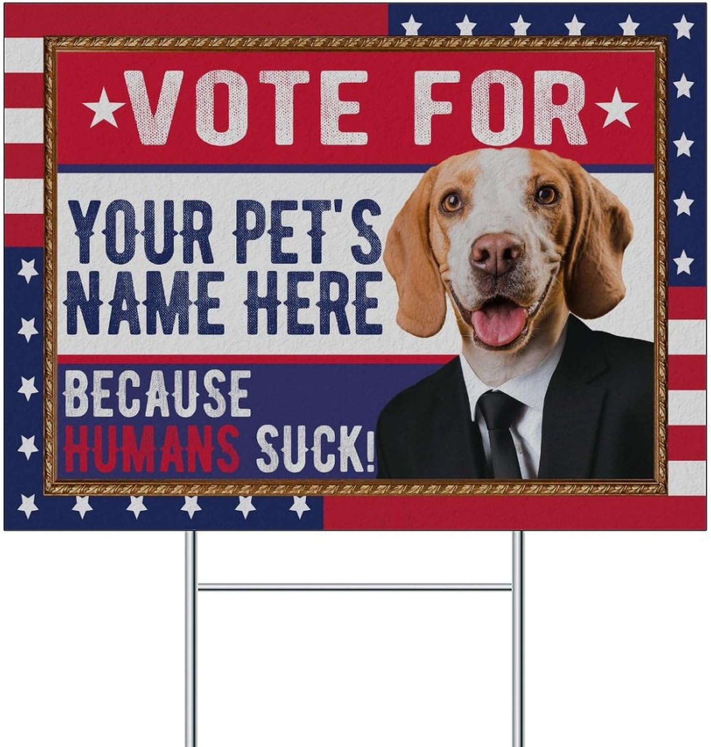Amazon.com : Custom Yard Signs 18x24 2024 Funny Vote for Your Dog Yard ...