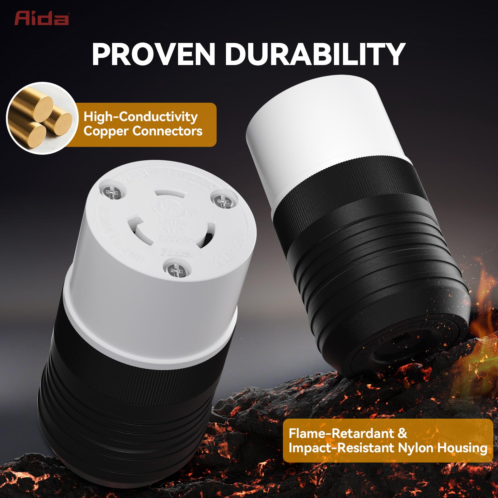 Snapklik.com : NEMA L5-20R Locking Connector, Twist Generator Female ...