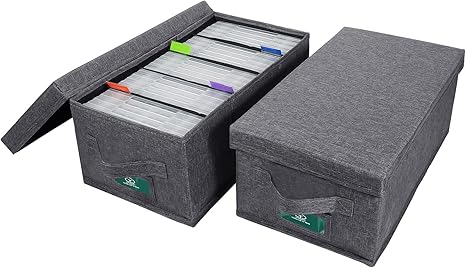 Amazon.com: T WaveTree DVD Storage Box Pack of 2, Practical Movie ...