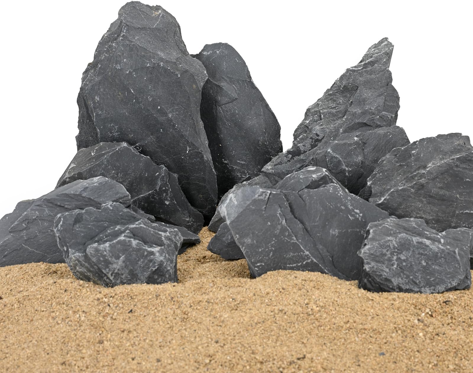 Natural Slate Stone Rocks 2 to 6 inch Aquariums Stone for Aquascaping ...