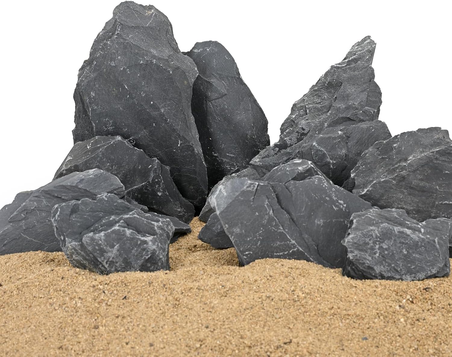 Amazon.com : ChaoLeHo Natural Slate Stone Rocks 2 to 4 inch Aquariums ...