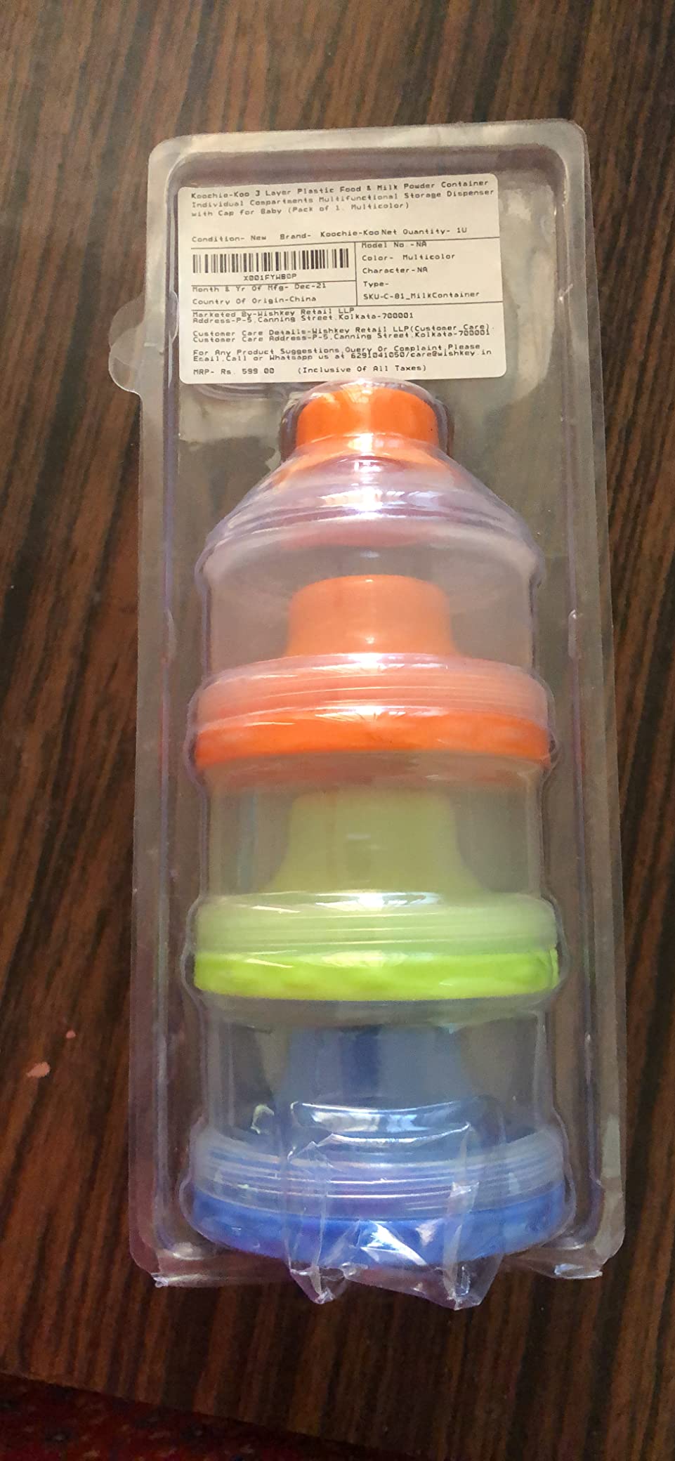 Buy Koochie-Koo 3 Layer Plastic Food&Milk Powder Container Individual ...
