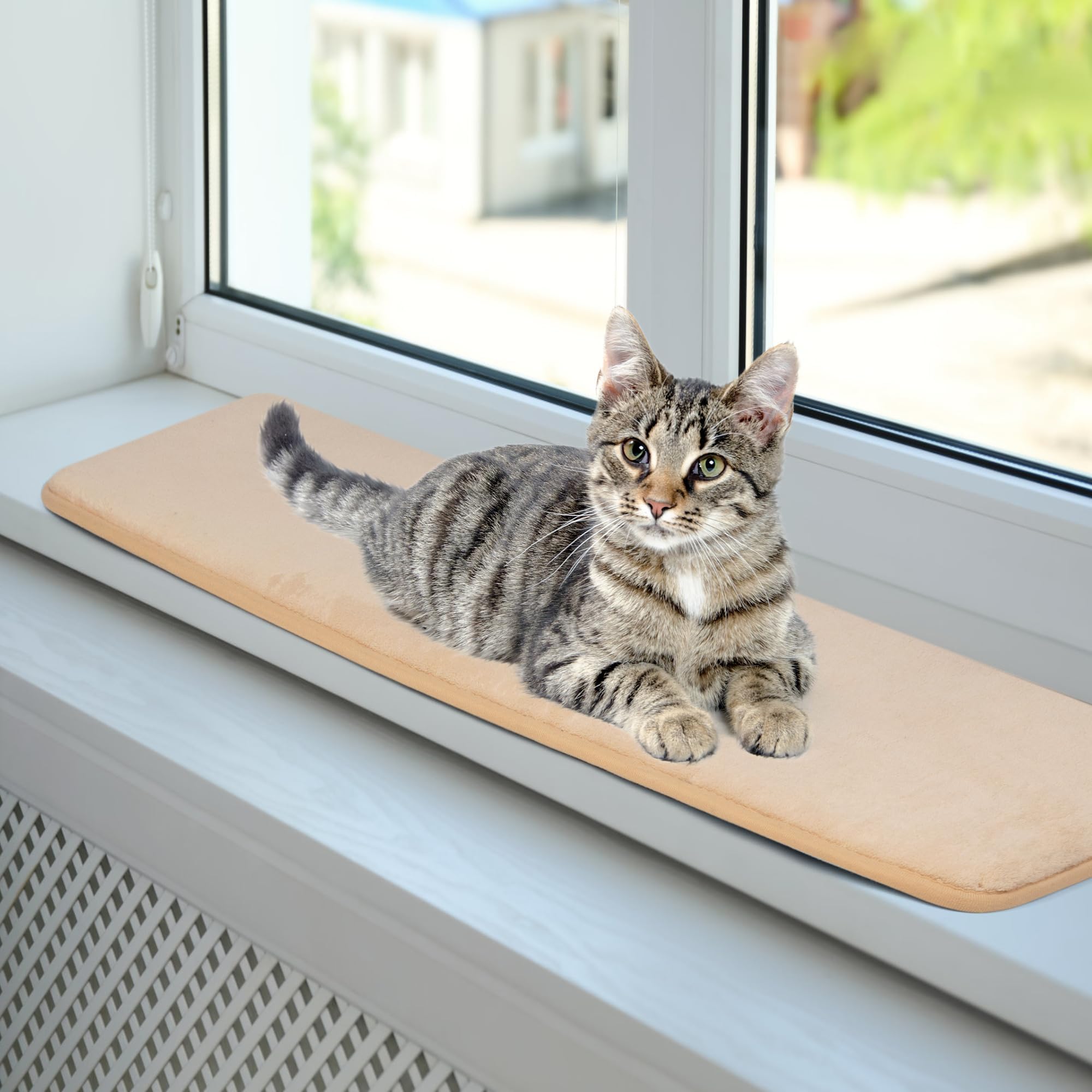 PAWISE Cat Windowsill Cunshion Cat Window Bed Mat Pet Lying Mat for ...