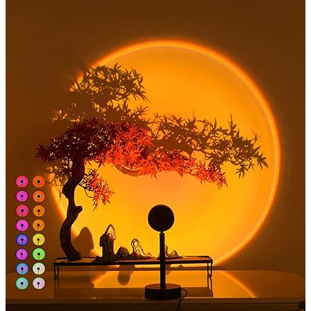 Amazon.com: Tsrarey Sunset Projection Lamp, 180 Degree Rotation Rainbow ...