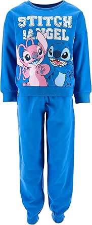 eplusm Disney Lilo and Stitch Girls Jogging Suit 2 Piece Tracksuit Warm ...