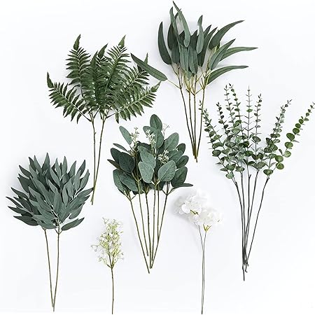 Amazon.com: 180 Pcs 3 Kinds Mixed Eucalyptus Leaves Stems Bulk ...