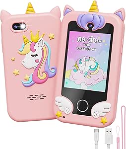 Amazon.com: UCIDCI Kids Smart Phone Toys for Girls Ages 3-7 with Dual ...