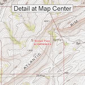 Amazon.com : USGS Topographic Quadrangle Map - Bridger Pass, Wyoming ...