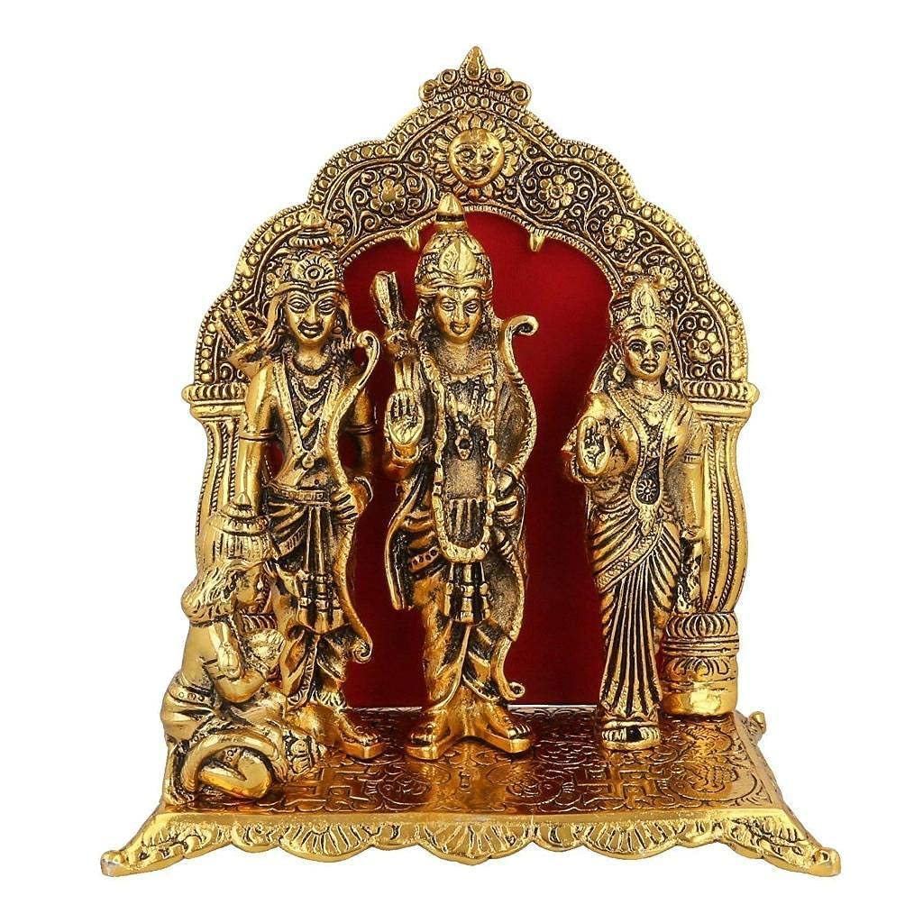 Buy LABHCART Shri Ram Darbar Idol Set Fr Home Temple/Brass Made Ram ...