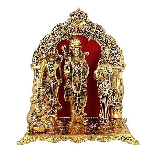 Buy LABHCART Shri Ram Darbar Idol Set Fr Home Temple/Brass Made Ram ...