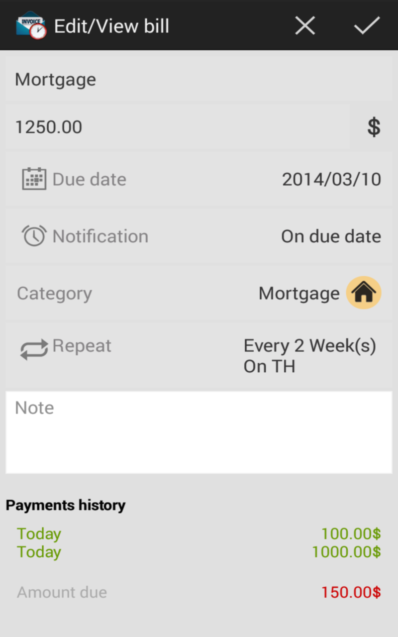 Easy Bills Reminder Premium - App on Amazon Appstore