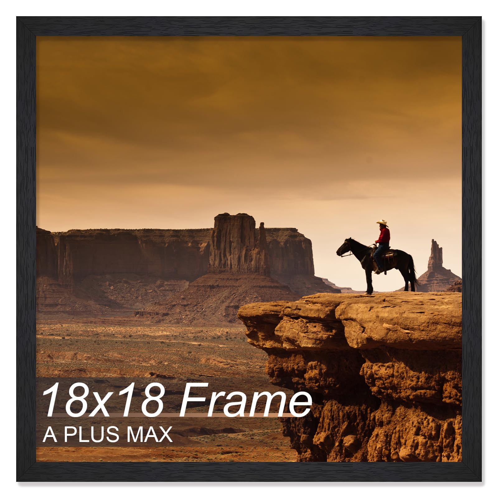 Amazon.com - A PLUS MAX Square 18x18 Frame, Black Engineered Wood ...