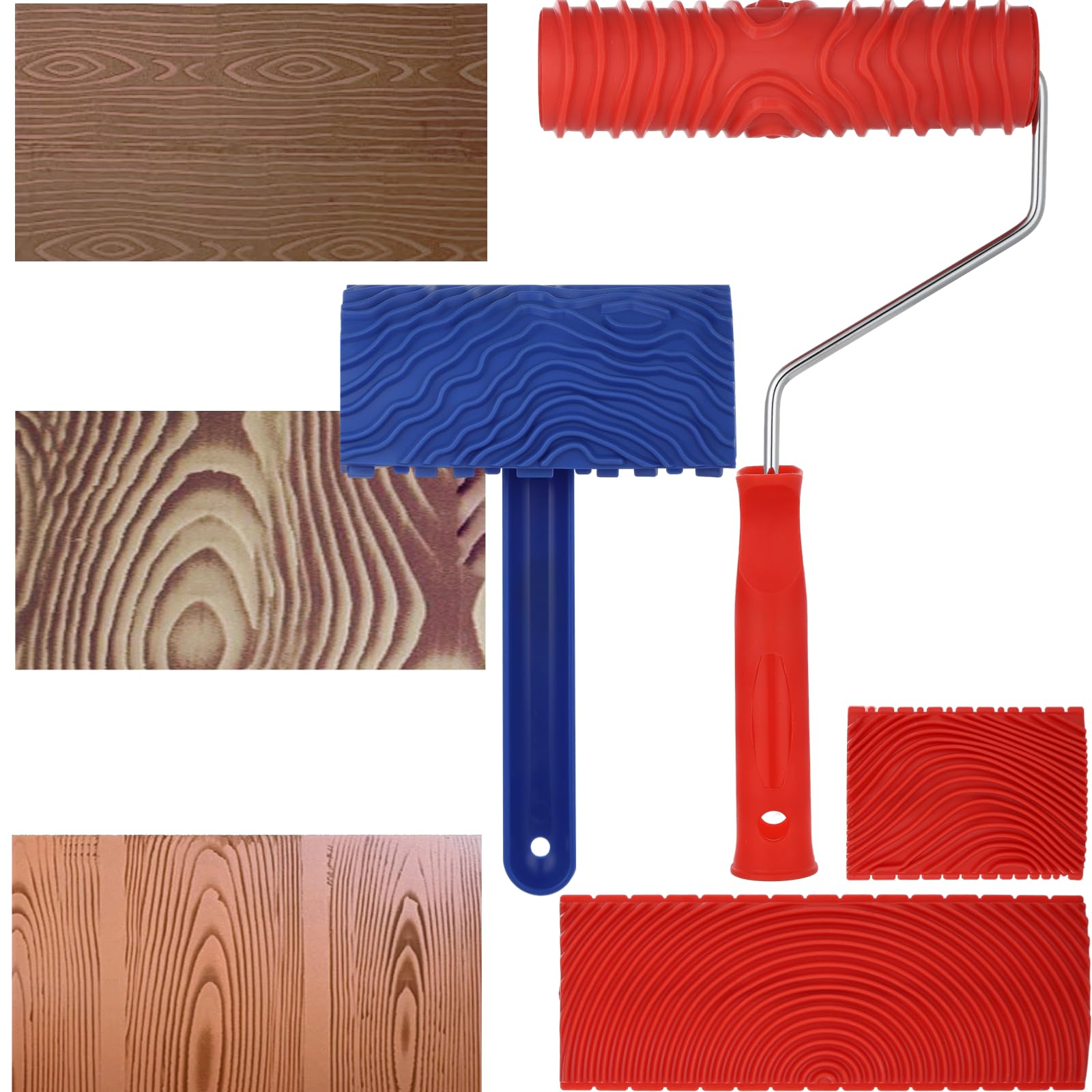 Snapklik.com : 4 PCS Wood Graining Tools, Wood Grain Patterns Tool Set ...