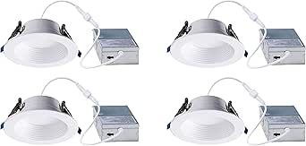 CyberTech Lighting 10W 4" LED Canless J-Box Recessed Downlight Retrofit ...