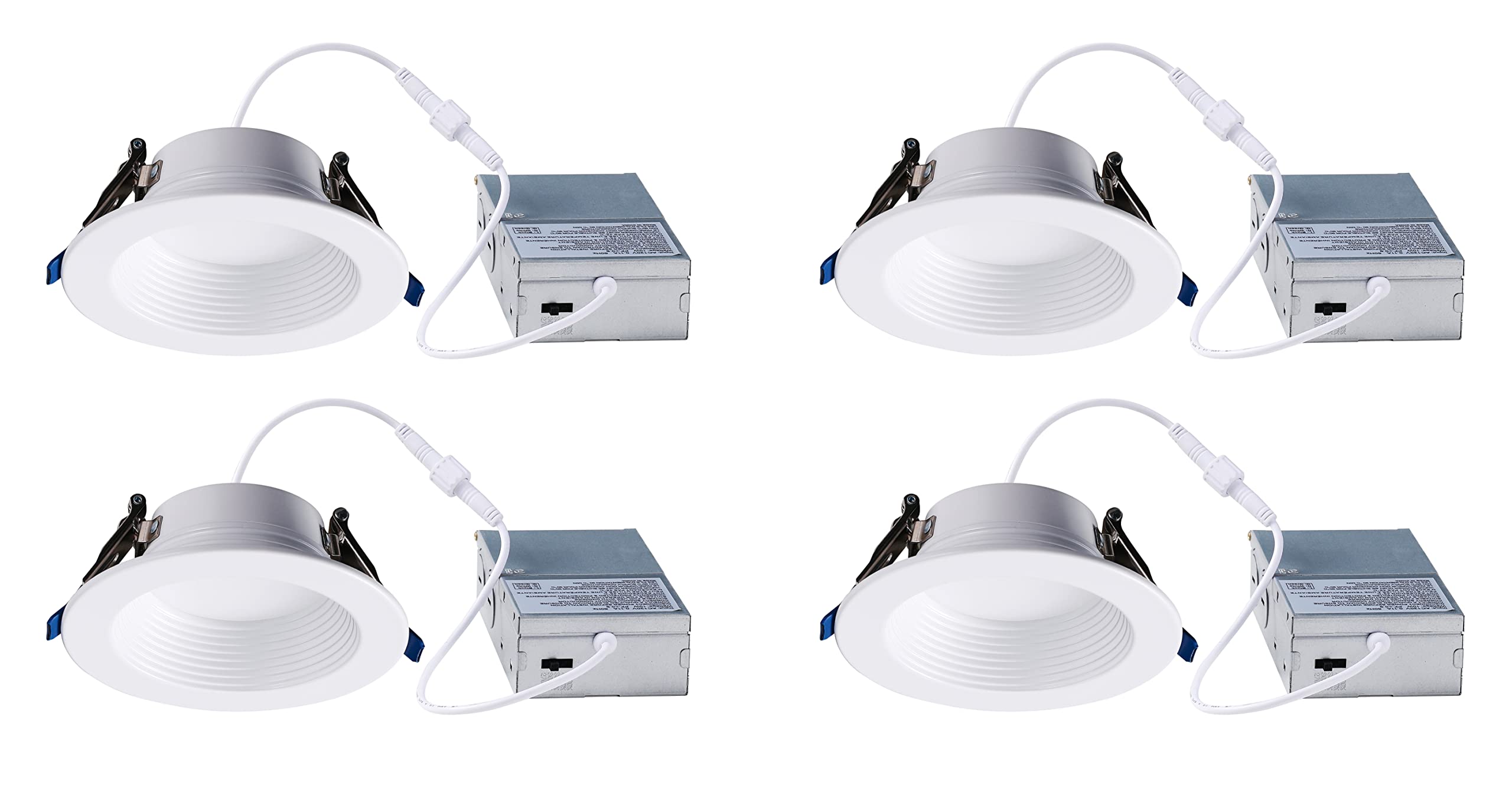 CyberTech Lighting 10W 4" LED Canless J-Box Recessed Downlight Retrofit ...