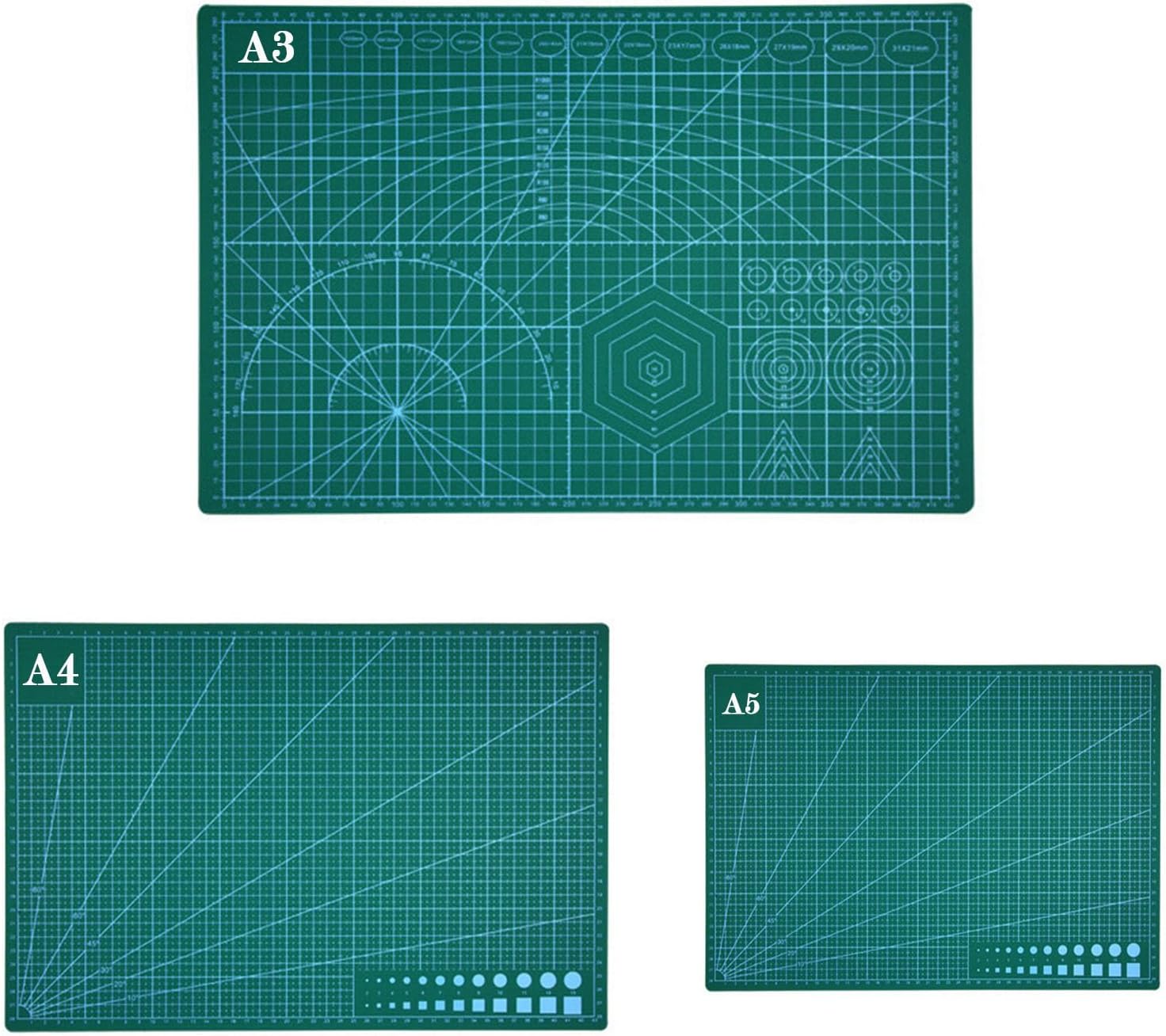 3Pcs Cutting Mat,Self Healing Cutting Mat A3 A4 A5,Double Sided Cutting ...