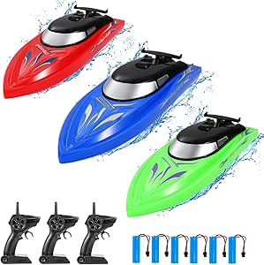 3 Pack RC Boat Remote Control Boats for Pools and Lakes for Kids and ...