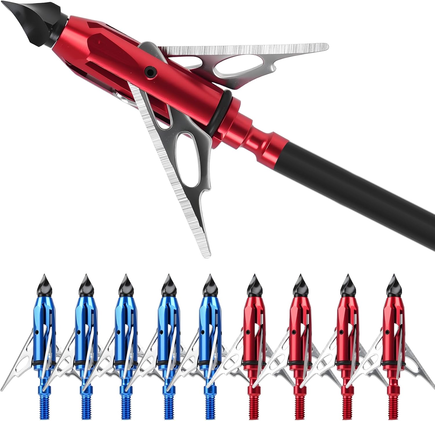 Amazon.com : LOQOMI 10-Pack 100 Grain Broadheads for Compound Bows ...
