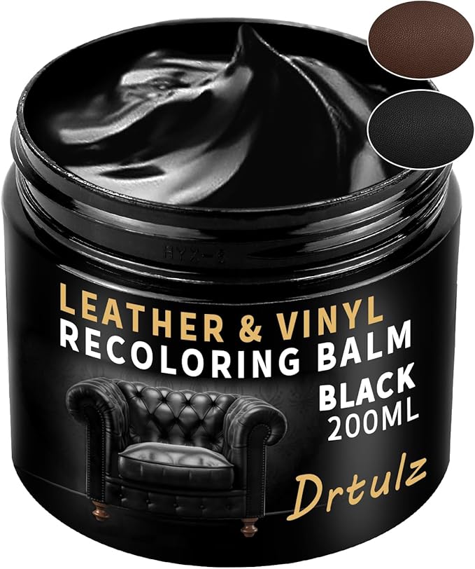 Amazon.com: Black Leather Recoloring Balm, Leather Repair Kit for ...