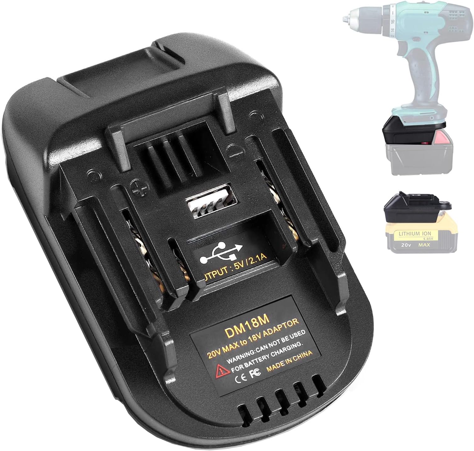 Battery Adapter for Makita to Milwaukee M18 18V Lithium Cordless Tool ...