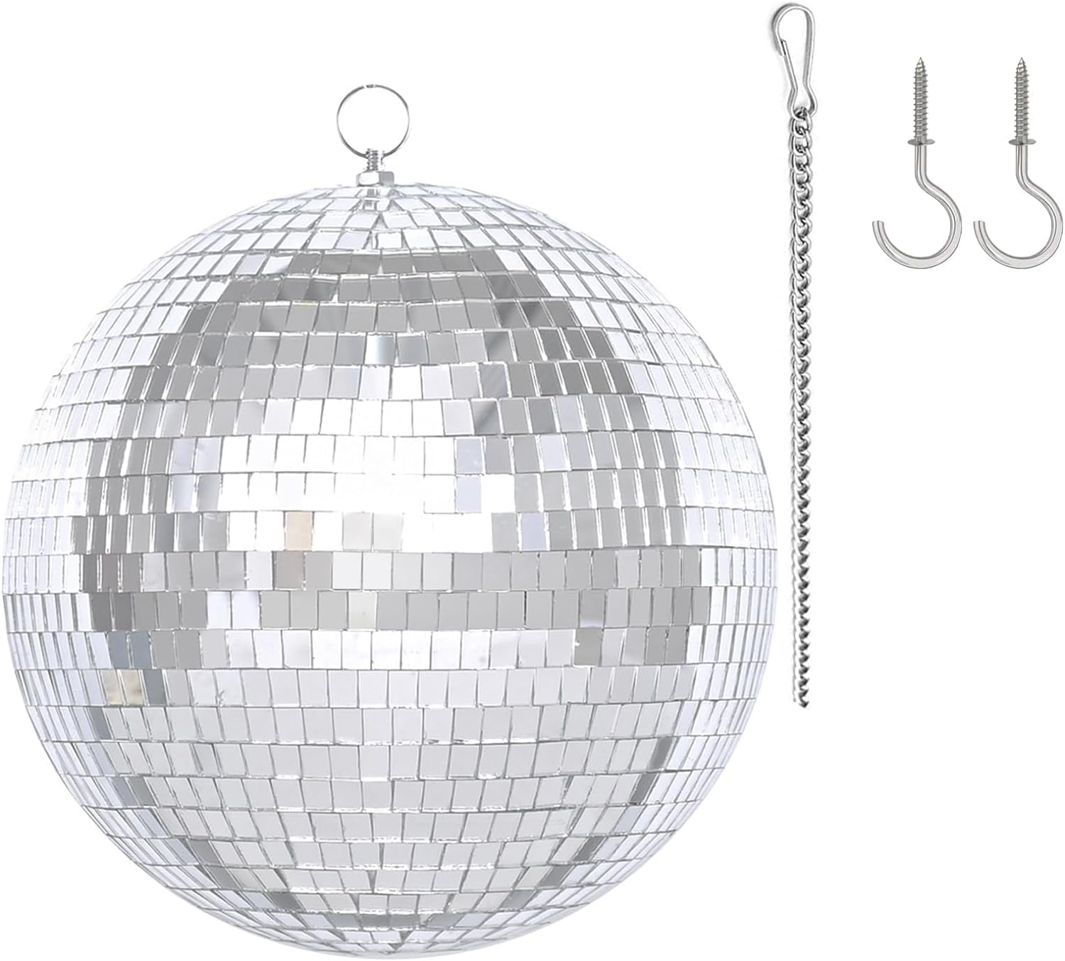Mirrorball/Disco Ball Silver 30cm : Amazon.co.uk: Musical Instruments & DJ
