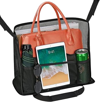 Amazon.com: Car Net Pocket Handbag Holder Between Seats, Upgrade Car ...