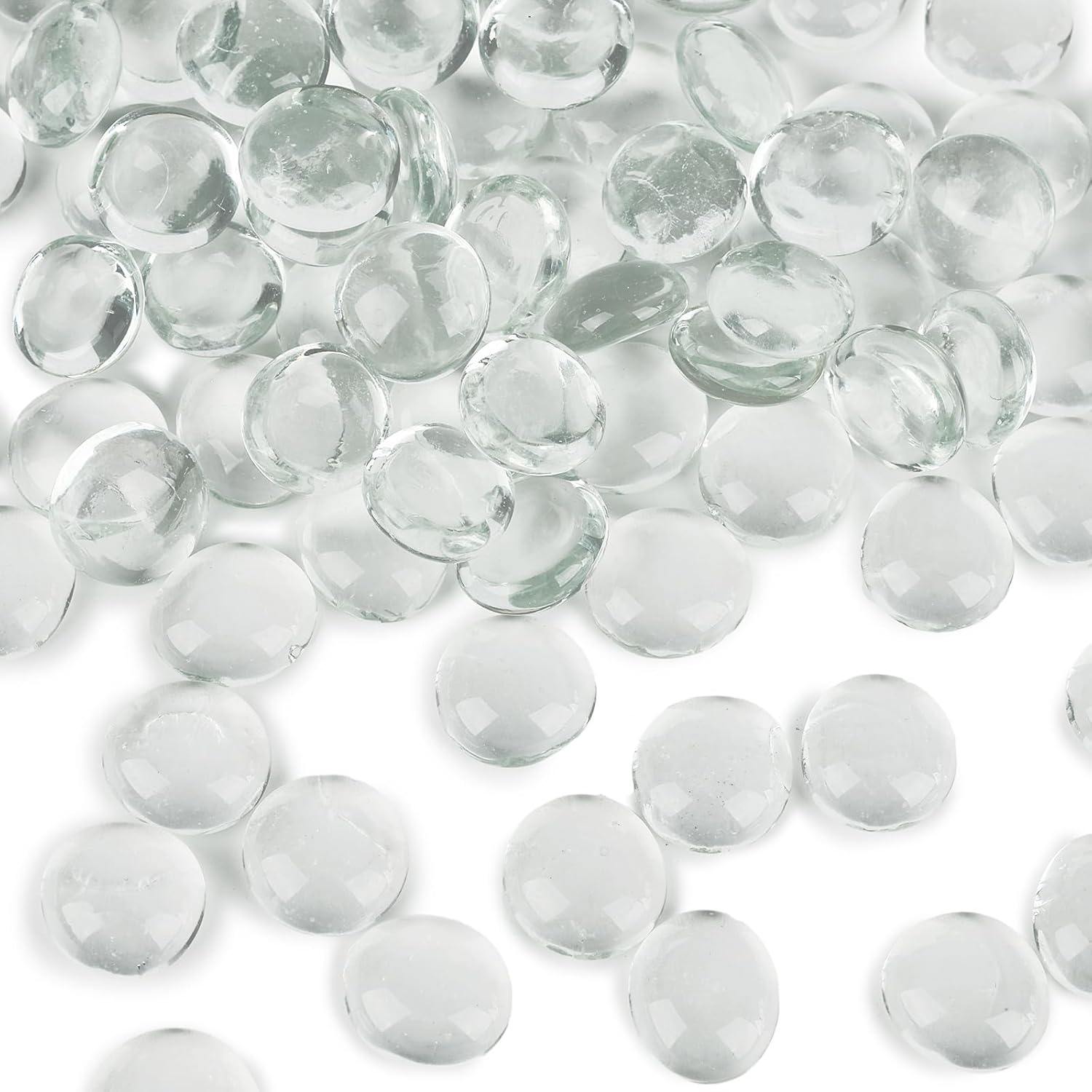 Amazon.com: DomeStar 50PCS Clear Flat Glass Marbles, Transparent ...
