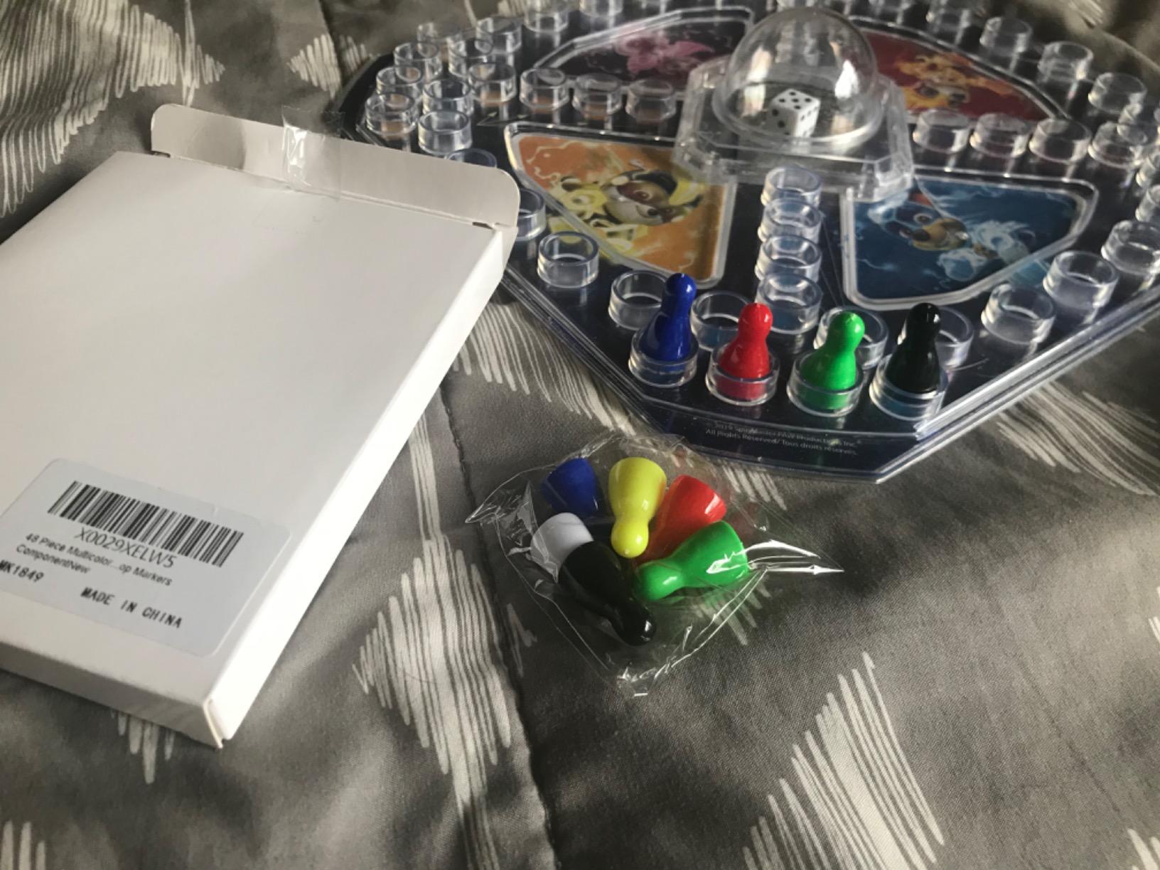 Amazon.com: 8 x 6 Style Multicolor Plastic Pawns Pieces Game for Board ...