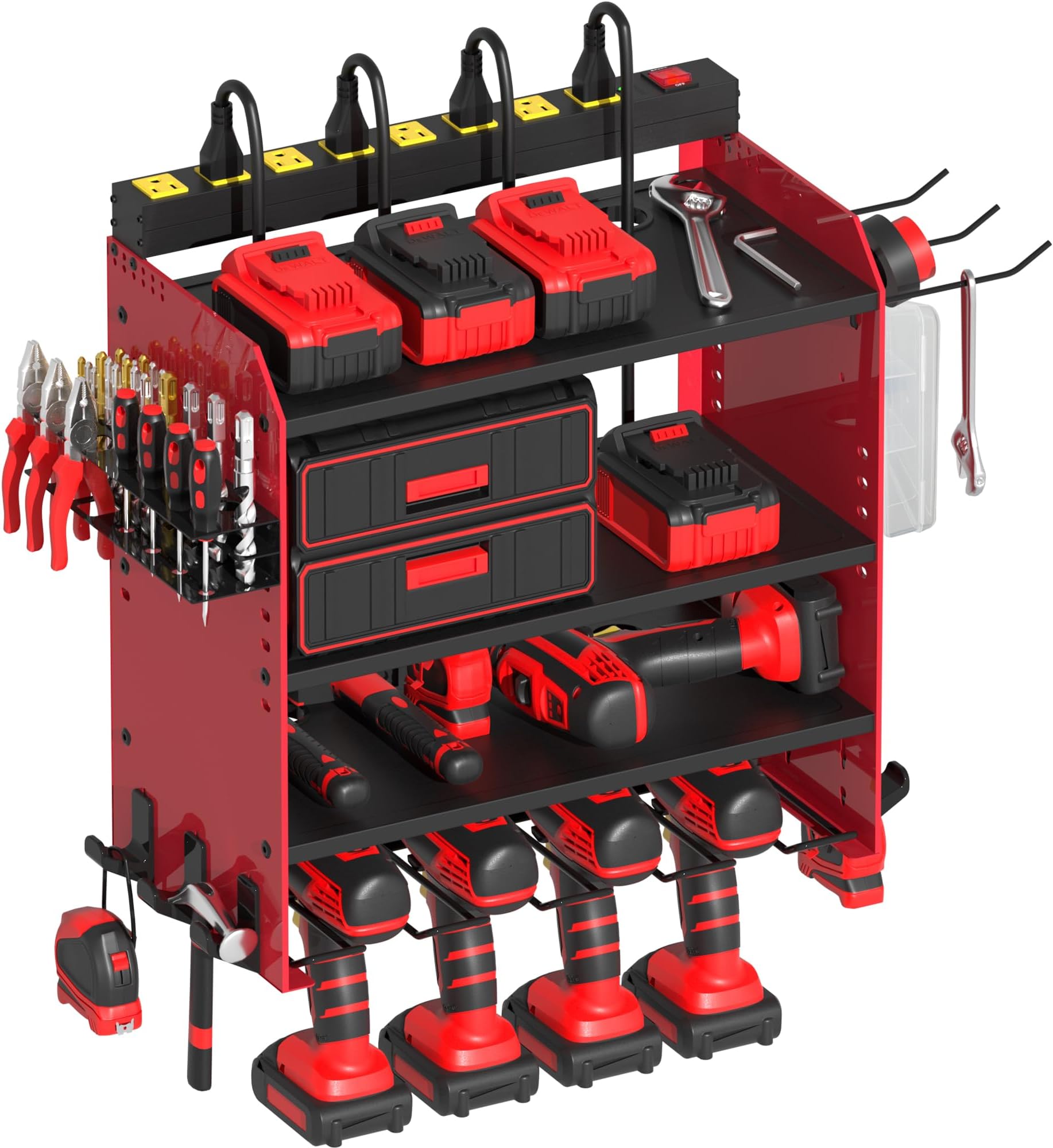 Amazon.com: XCSOURCE Power Tool Organizer Storage - Garage Organizer ...