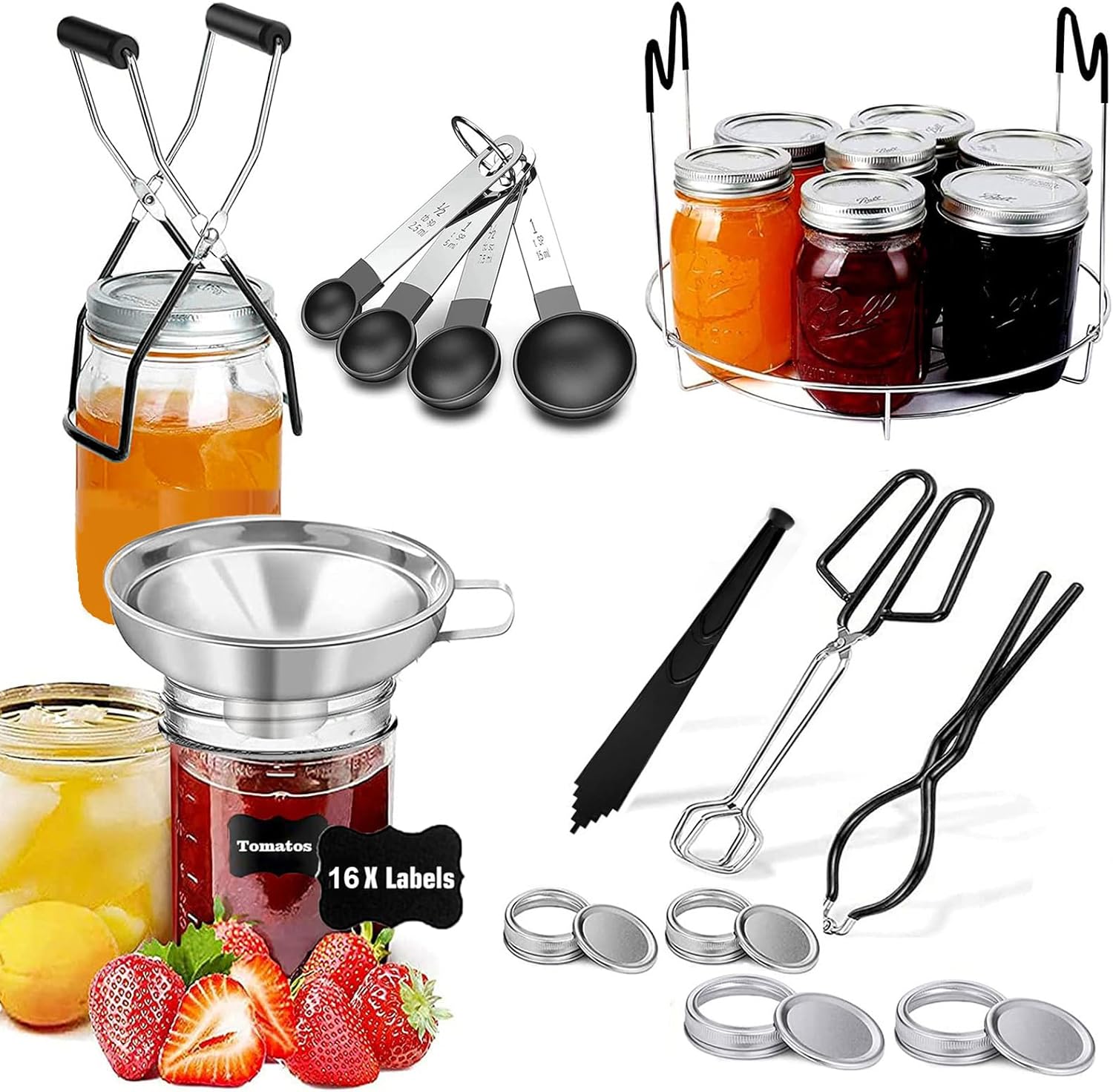Amazon.com: HOMMES Canning Supplies Starter Kit For Mason Jars - Pot ...